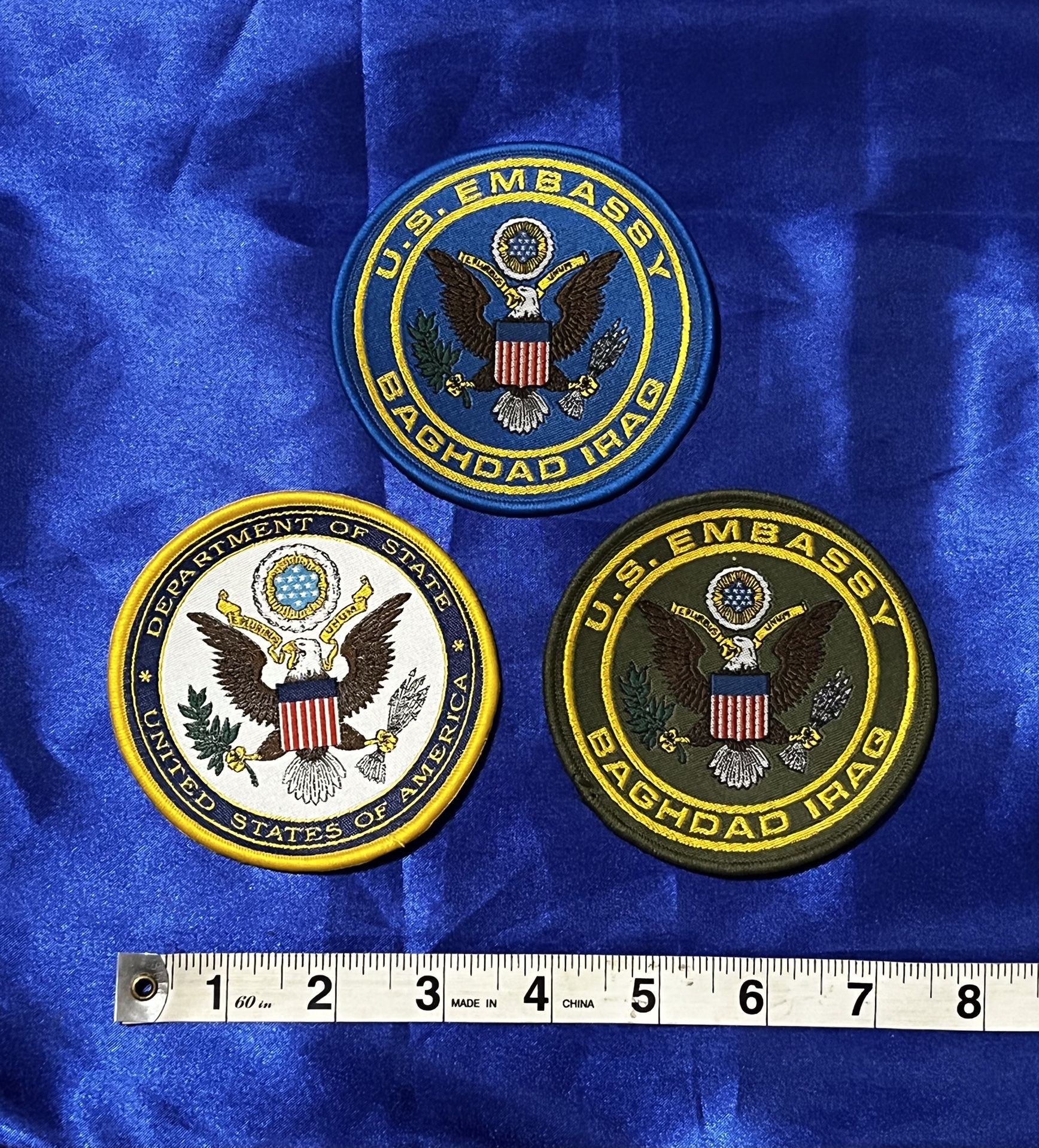 Iraq-Operation Iraqi Freedom U.S . EMBASSY BAGHDAD IRAQ Cloth Patch ...