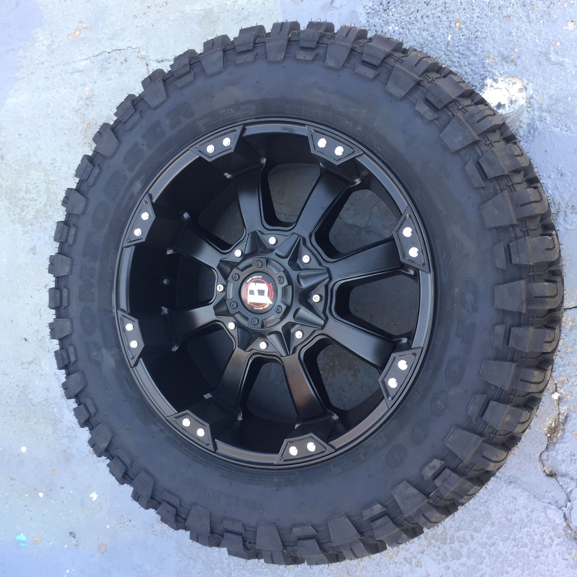 New 20” black Ballistic Rims and New tires 20 off-road Wheels 20s super ...