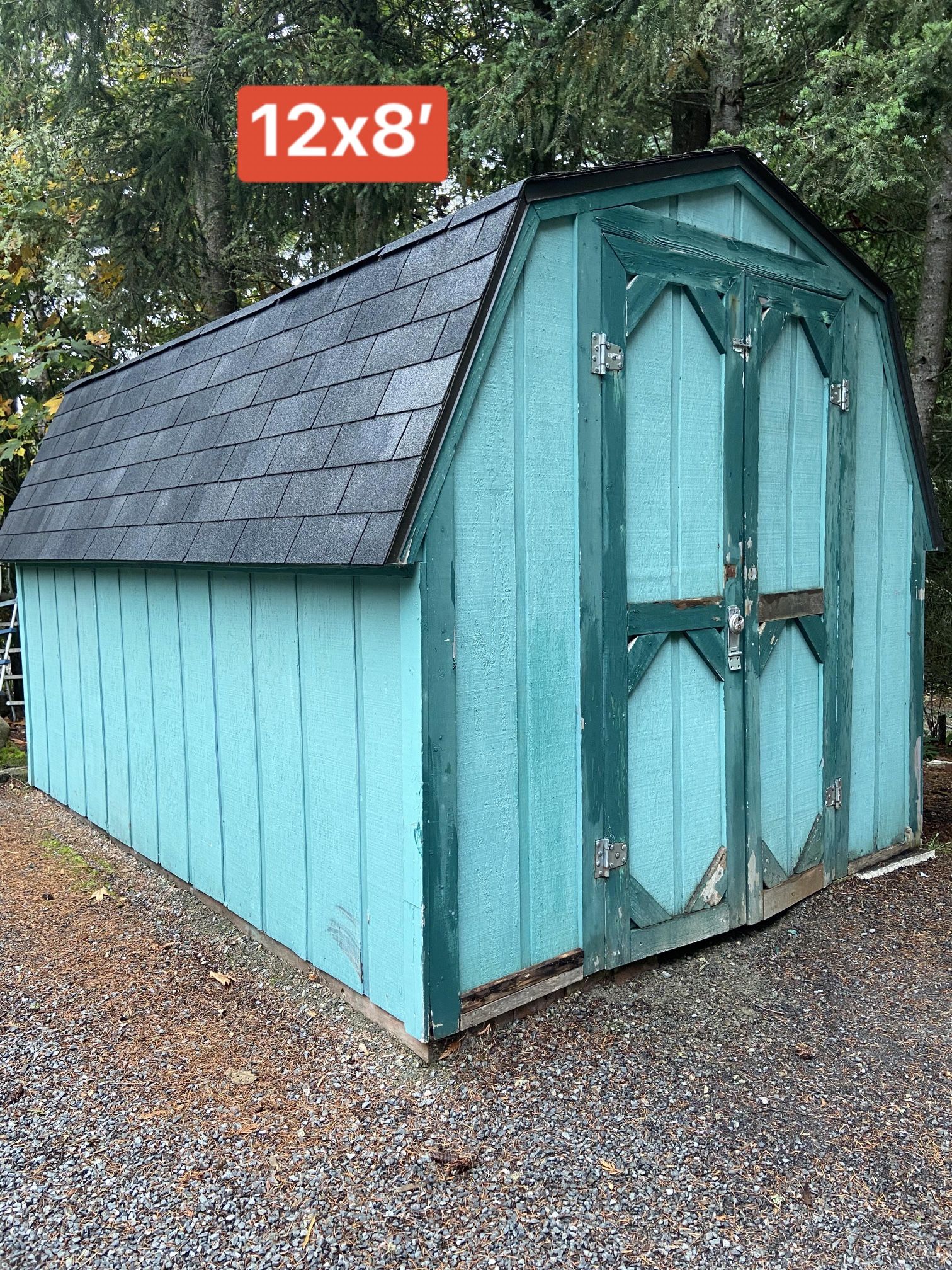 12x8 Lofted Wood Shed Good Condition for Sale in Orting, WA - OfferUp