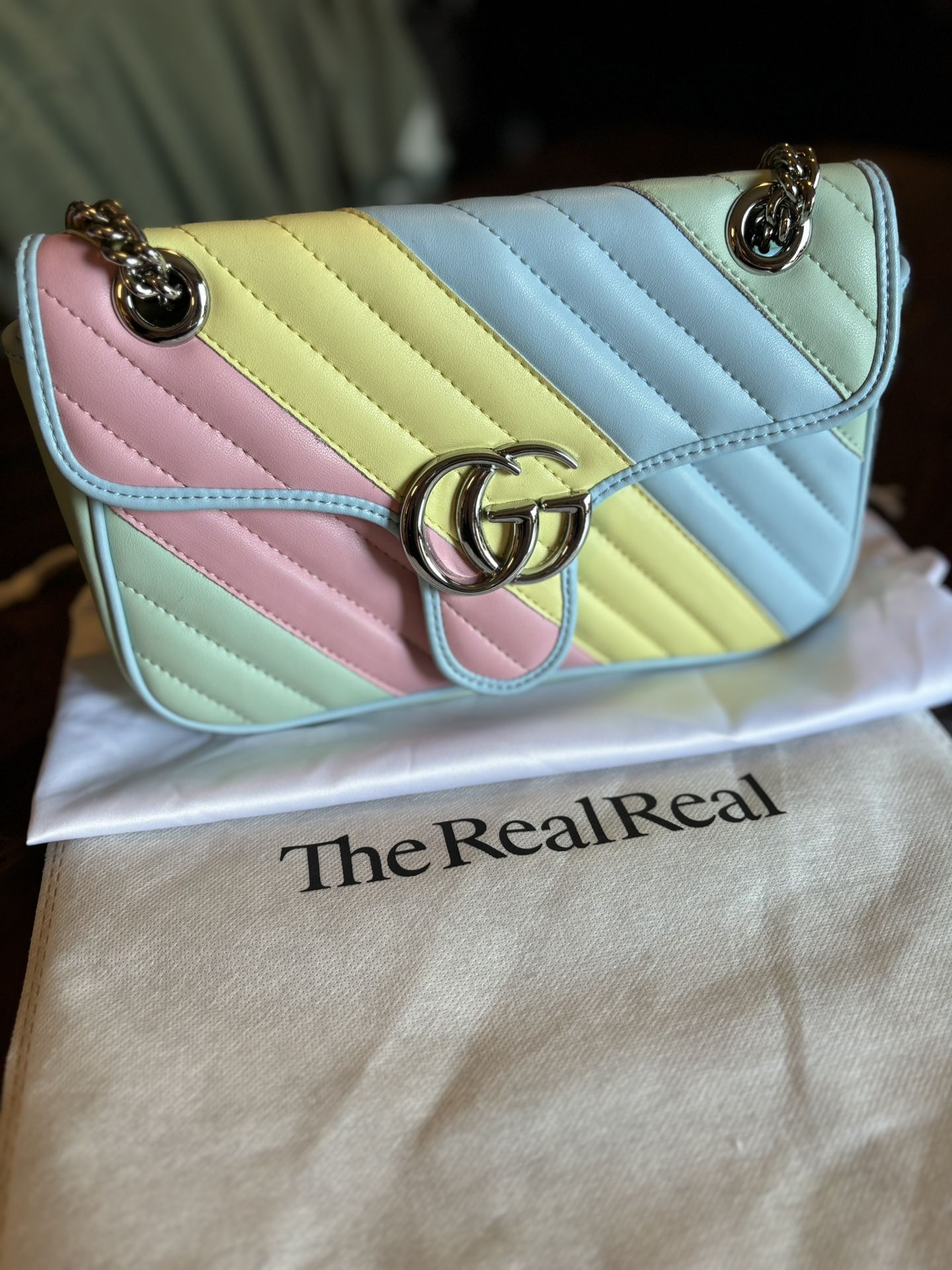 Gucci Pastel Rainbow Marmont Handbag for Sale in Puyallup, WA - OfferUp