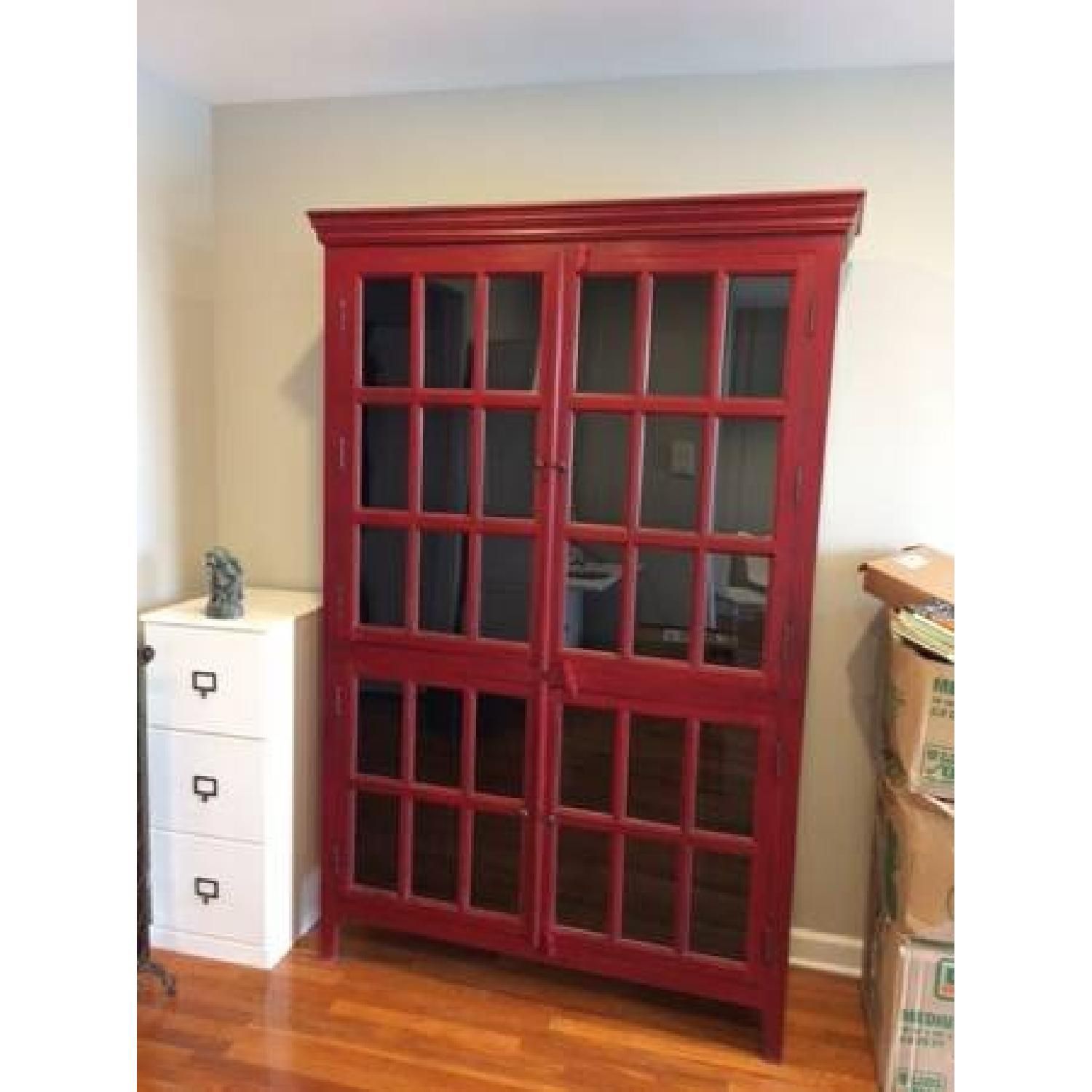 Crate Barrel Rojo Red Tall Cabinet for Sale in Gig Harbor WA OfferUp