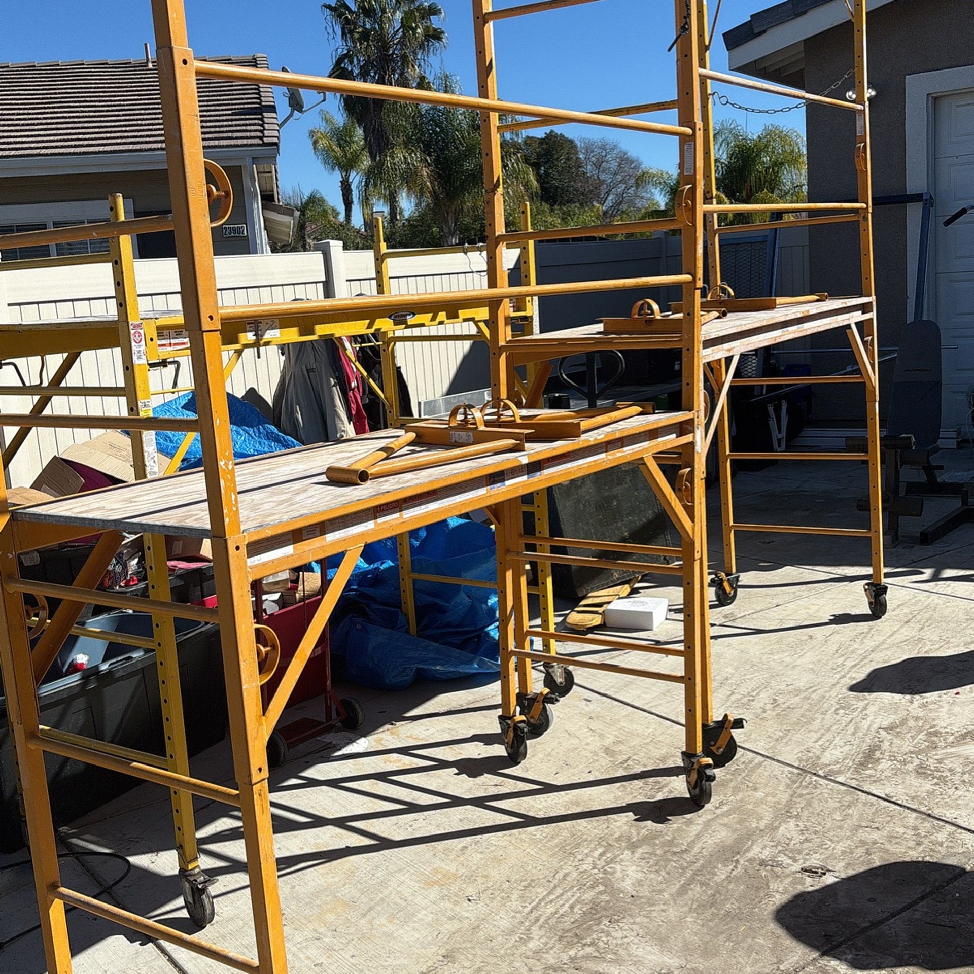 Rolling Scaffolding, Shelving Storage Construction Tool for Sale in ...