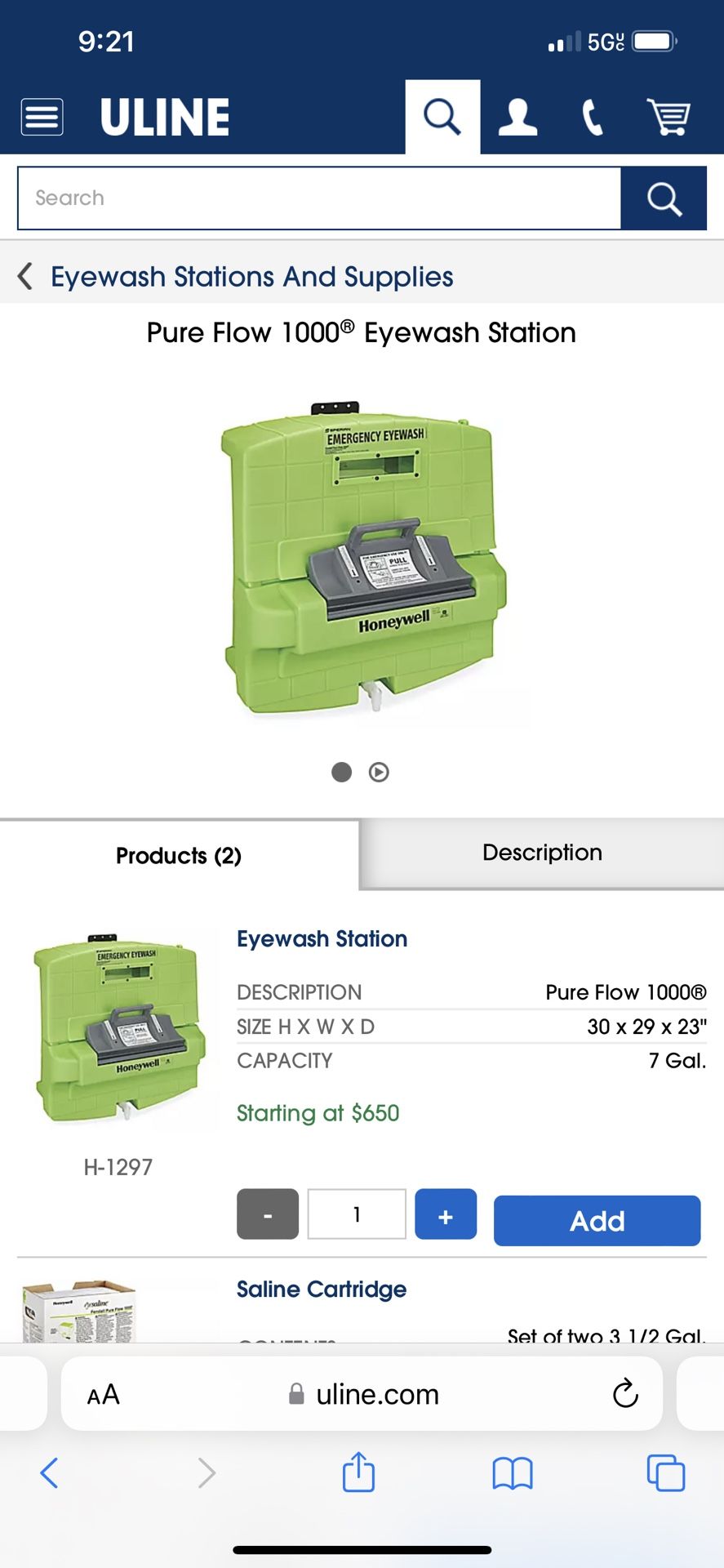 U-Line Pure Flow 1000 Eyewash Station for Sale in Atlanta, GA - OfferUp