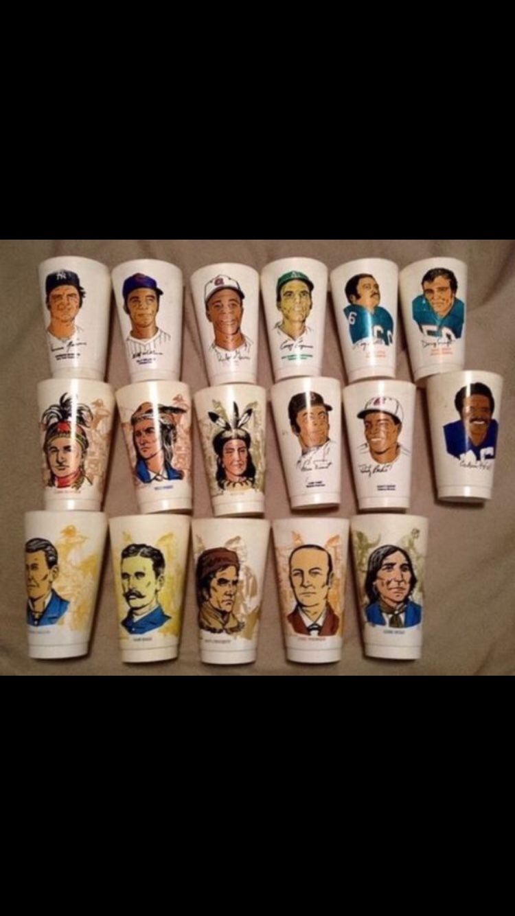 Vintage 1980s 7-11 Slurpee Sports & Western Cups (17) NFL MLB for Sale ...