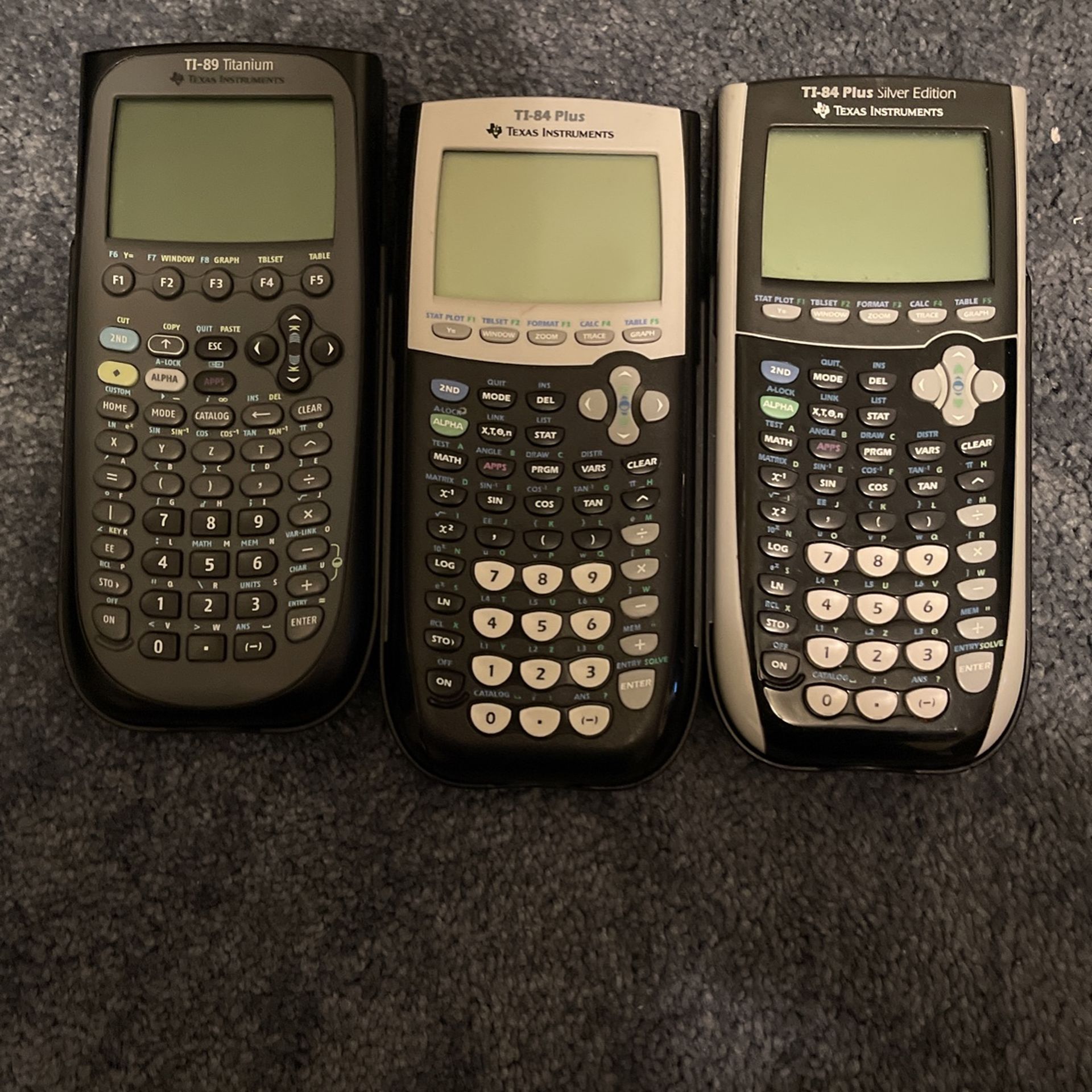 Ti-89 Titanium + Ti-84 Plus + Ti-84 Silver Edition Graphical ...