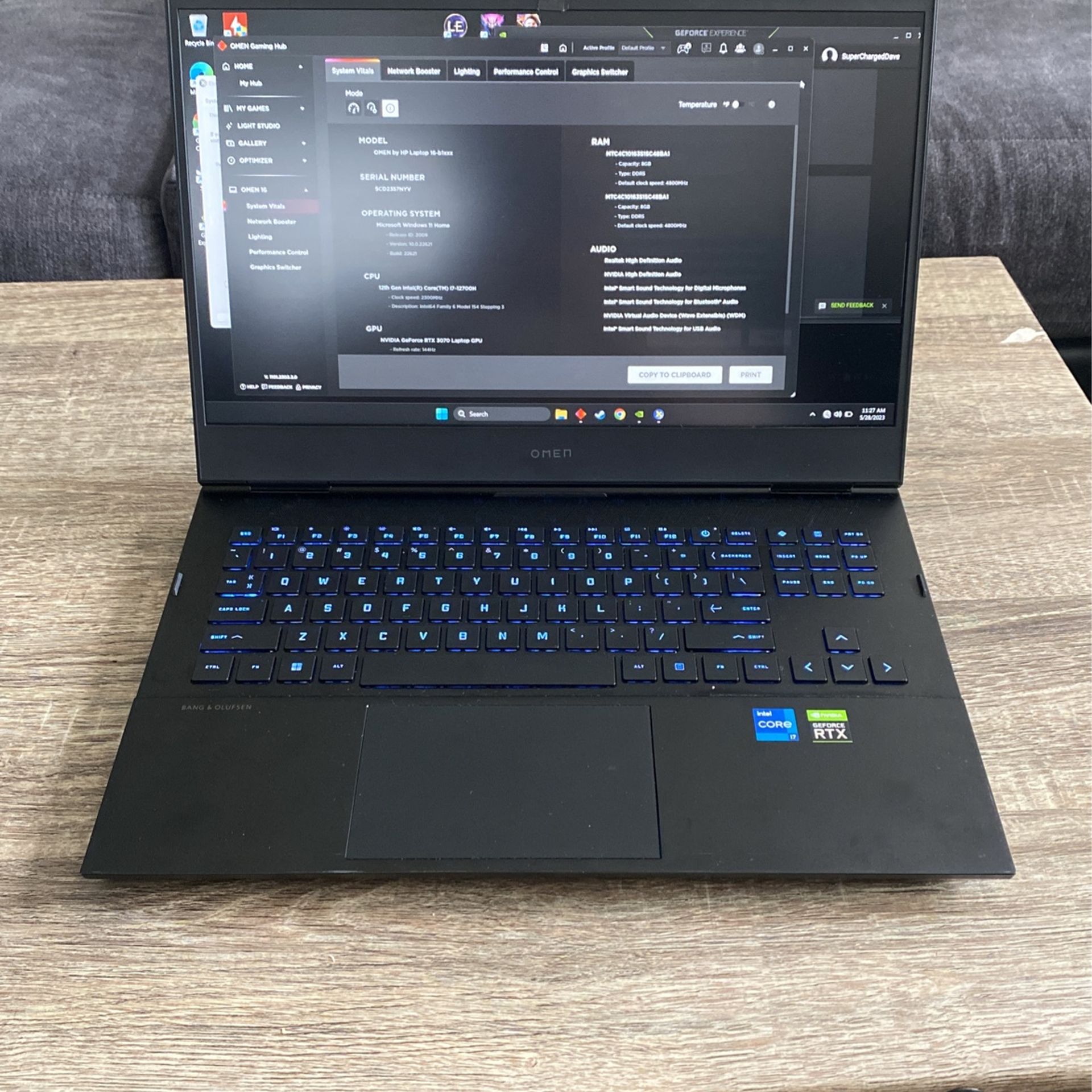 HP Omen Rtx 3070 Gaming Laptop, 16gb DDR5, I7 12700h for Sale in San ...