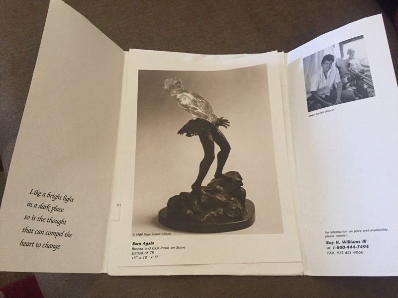 BORN AGAIN BY DEAN KERMIT ALLISON ORIGINAL BRONZE SCULPTURE 1986 #38 of ...