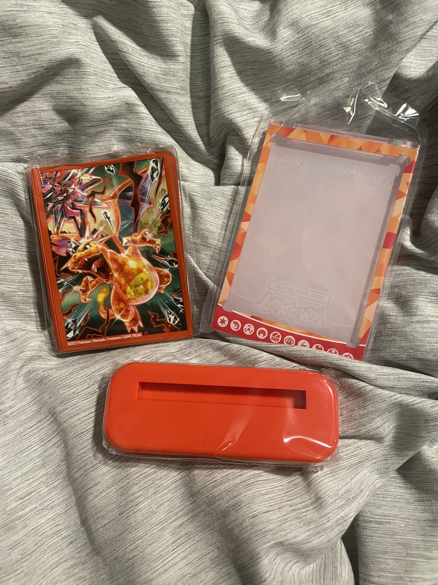 Pokemon Charizard EX Card Display Stand + Sleeves for Sale in ...
