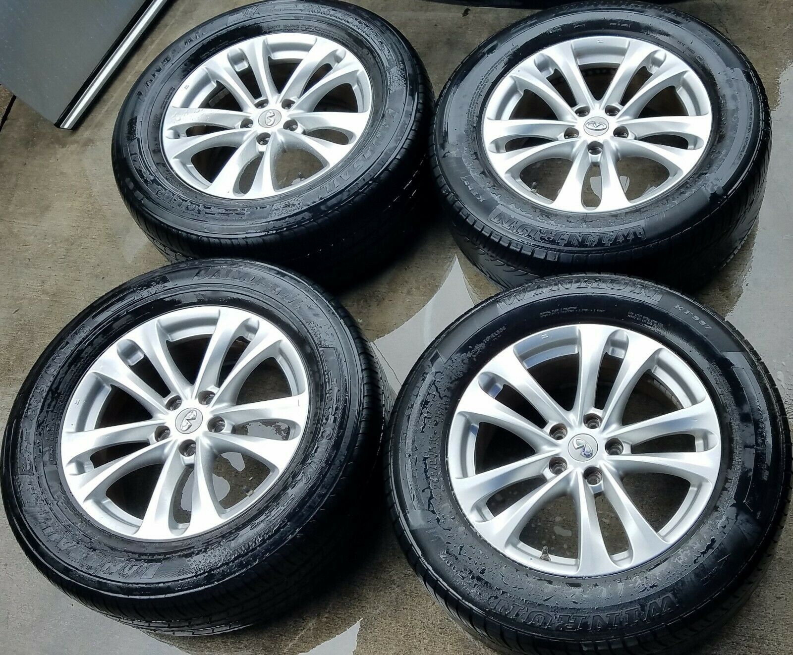 WHEELS - INFINITI FX35 FX50 18" SET OF OEM WHEELS WITH USED TIRES for ...