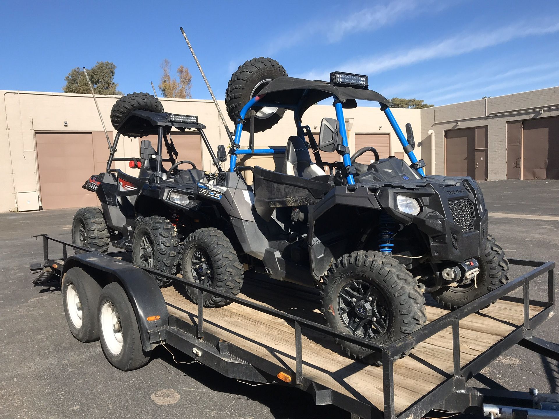 2 polaris razor ace 570 single seat 2015,2016 plus a trailer for Sale ...