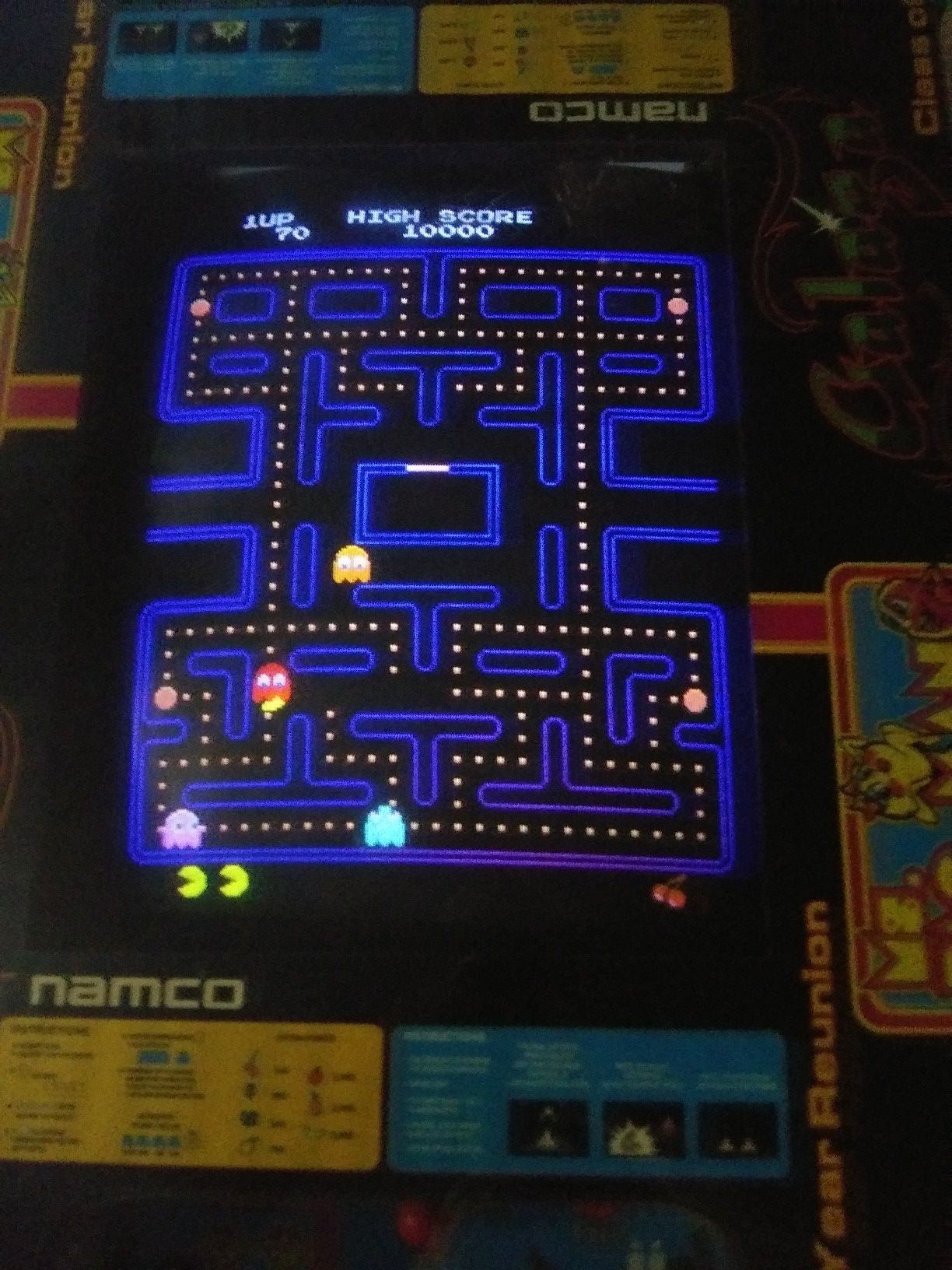 Ms Pac Man Galaga Pacman 20th Anniversary Cocktail Table Class of '81 ...