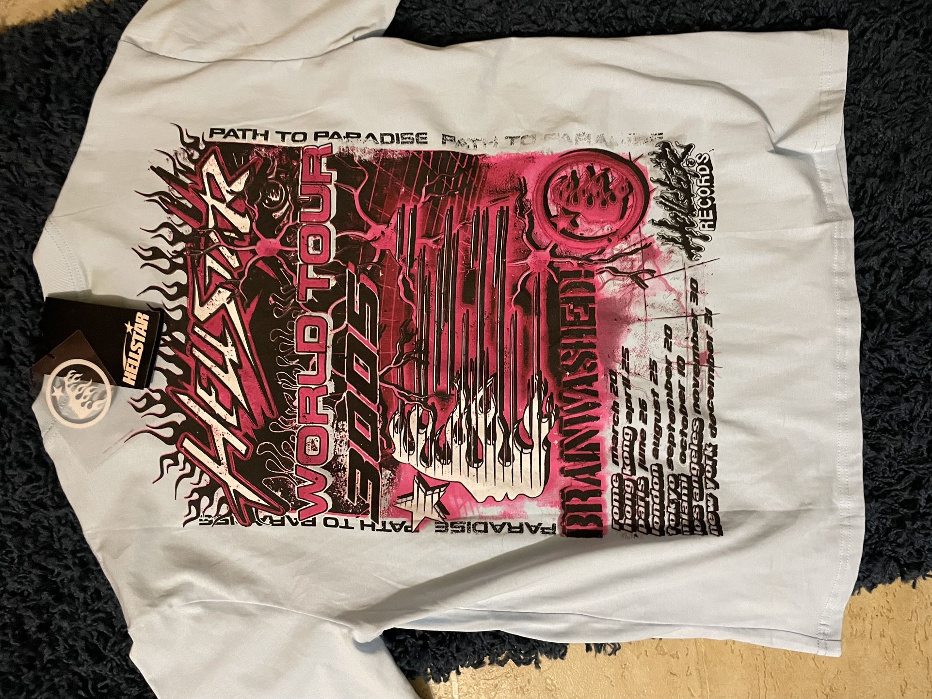 Hellstar T Shirt Size Medium Baby blue Hot pink for Sale in Hope Mills ...