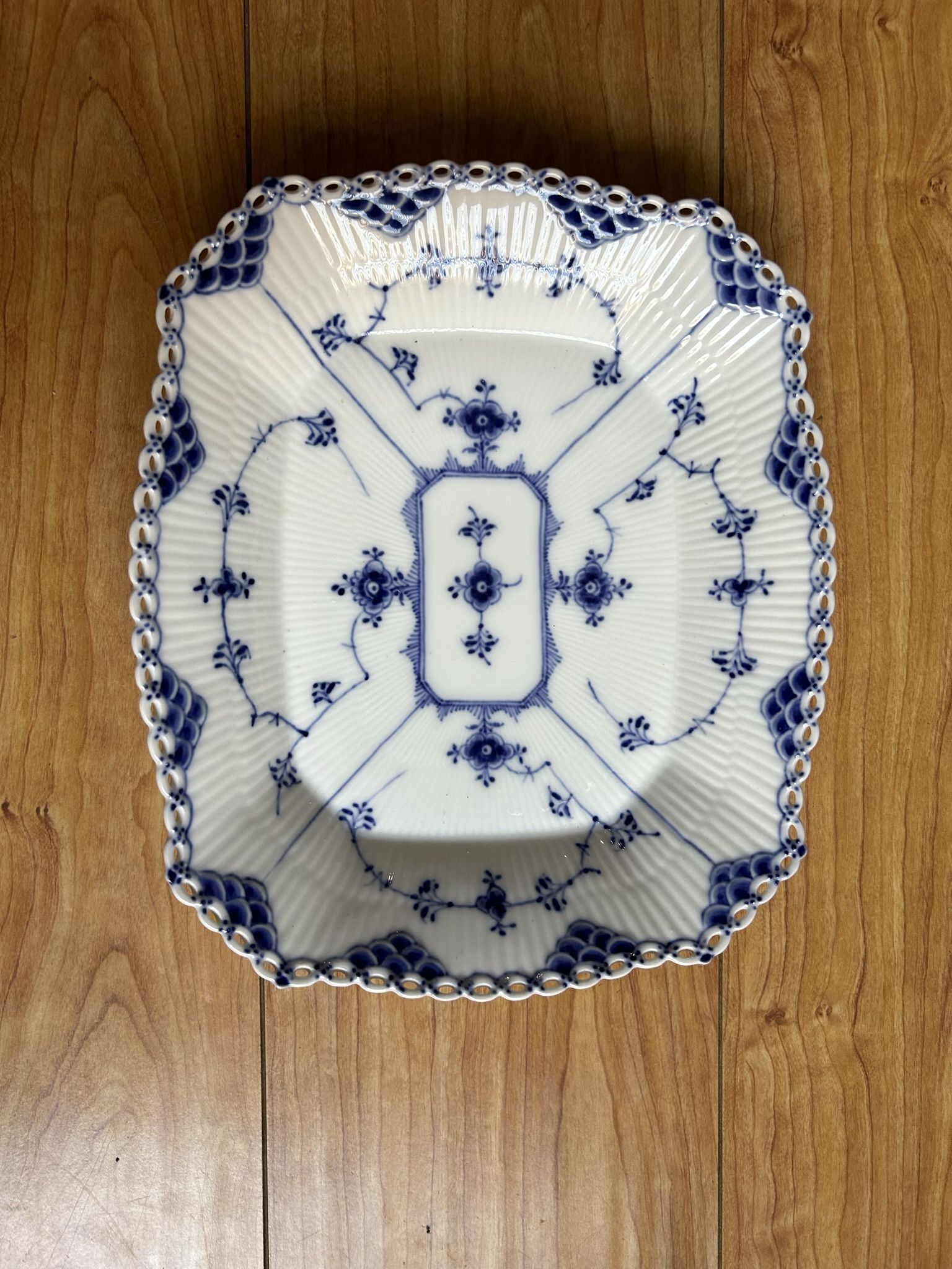 Blue Fluted Full Lace Pattern Cake Plate 1143 for Sale in West ...