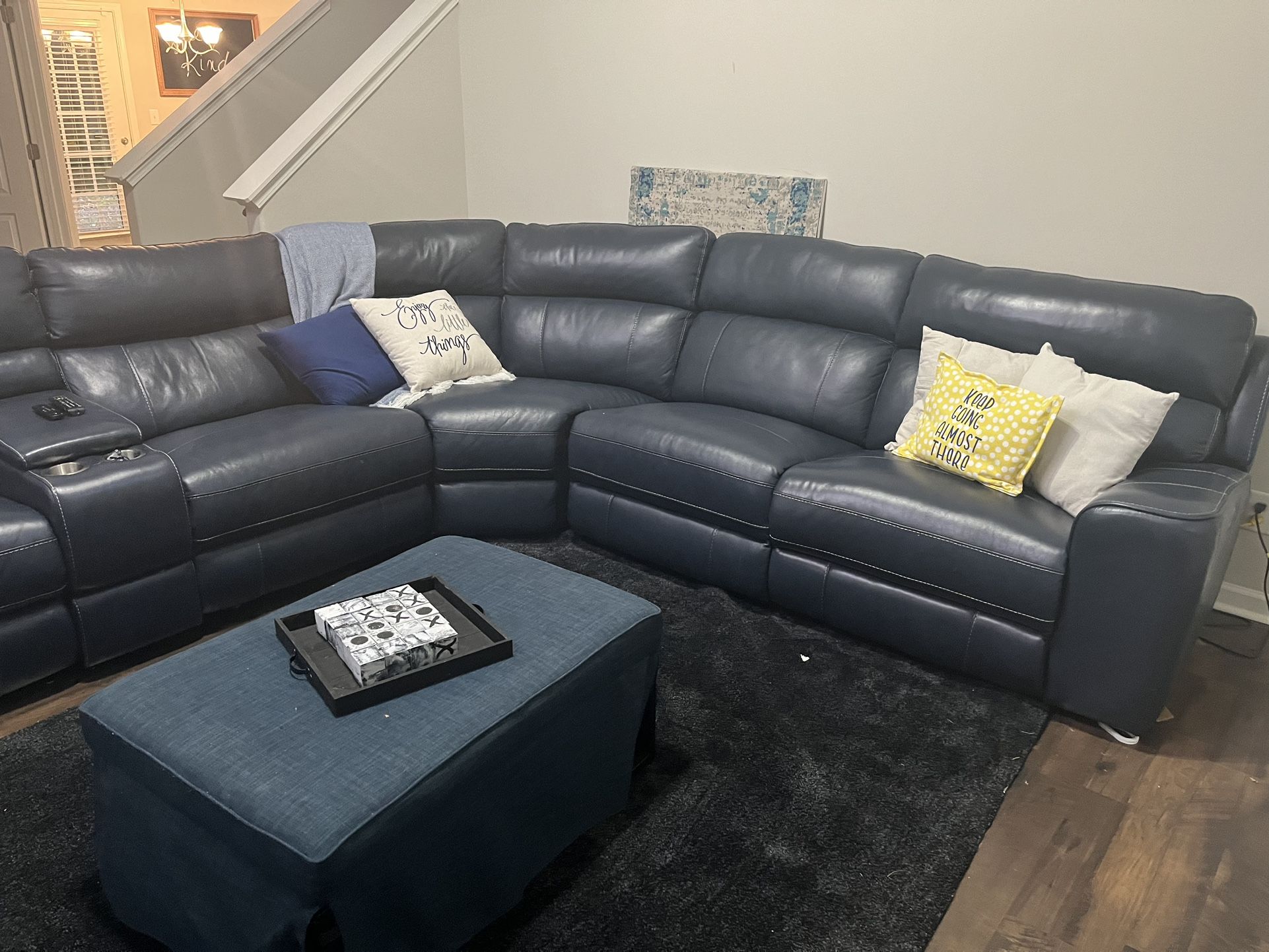 Value City Leather Sectional