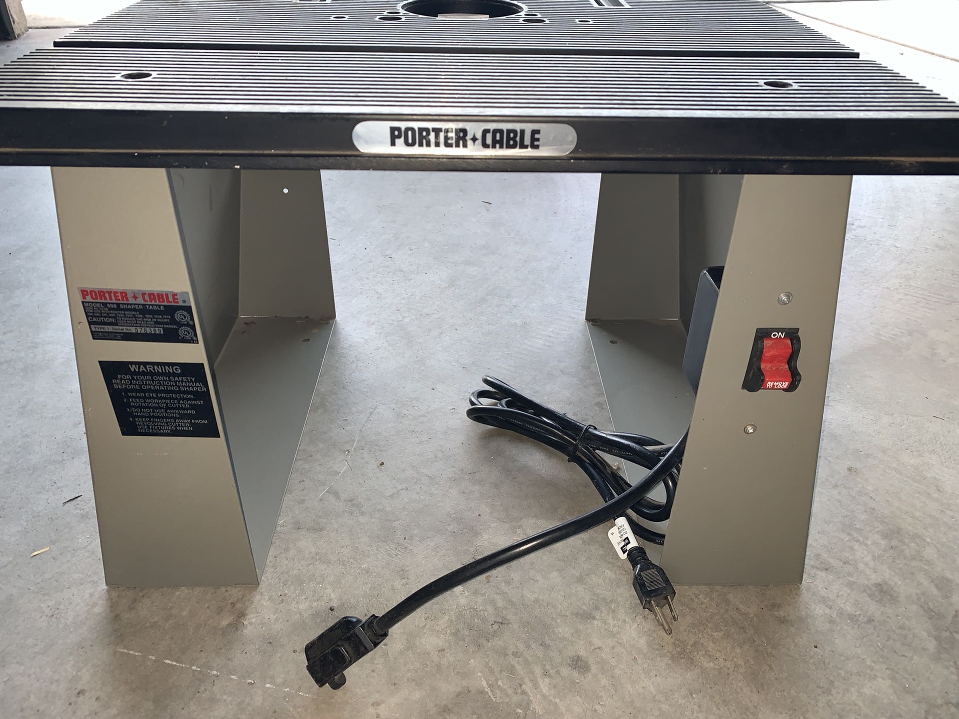 Router Shaper Table - Unused Porter Cable Model 698 for Sale in Yucaipa ...