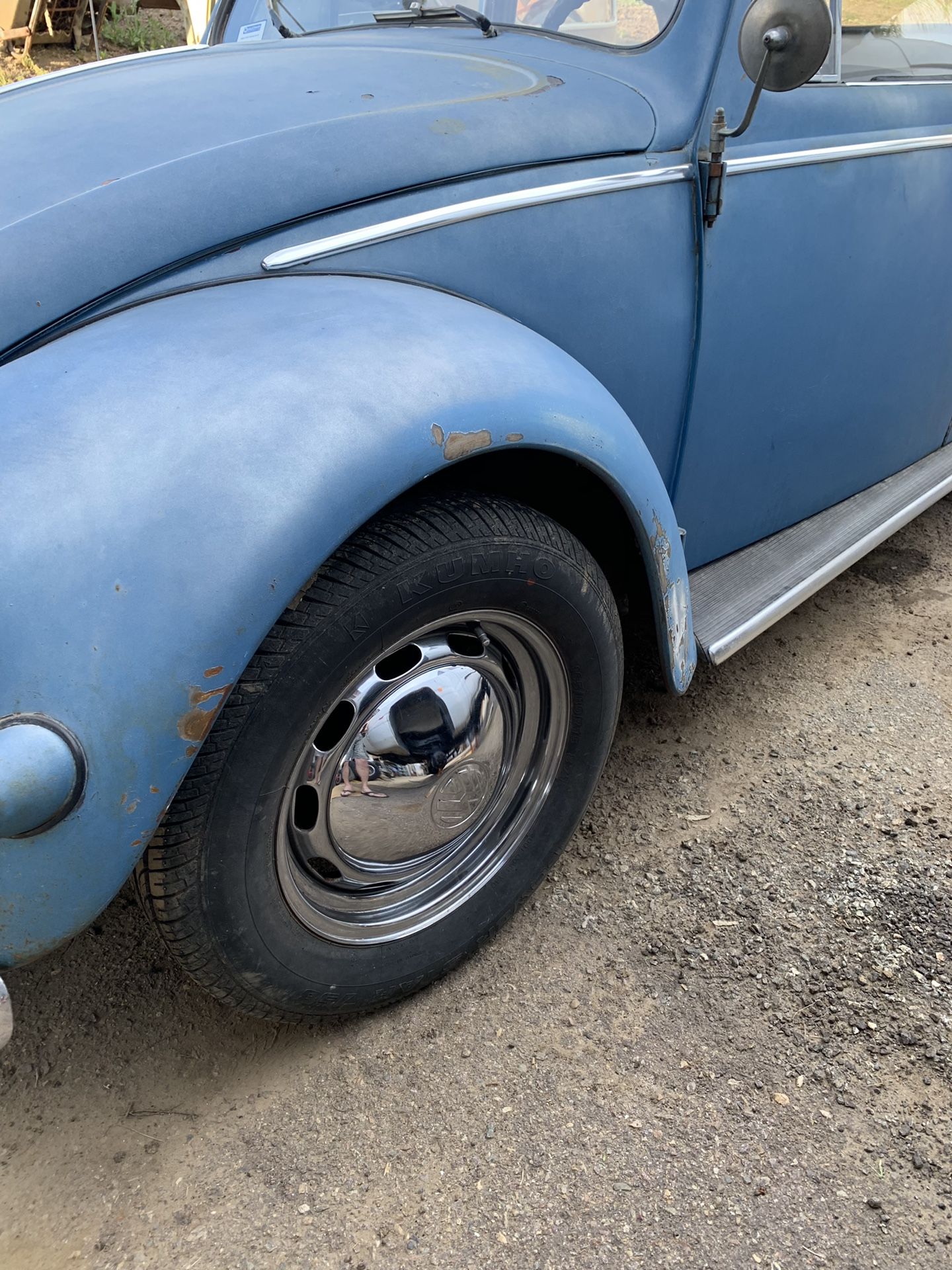 VW beetle bug Wide five lug smoothie wheels and tires for Sale in ...