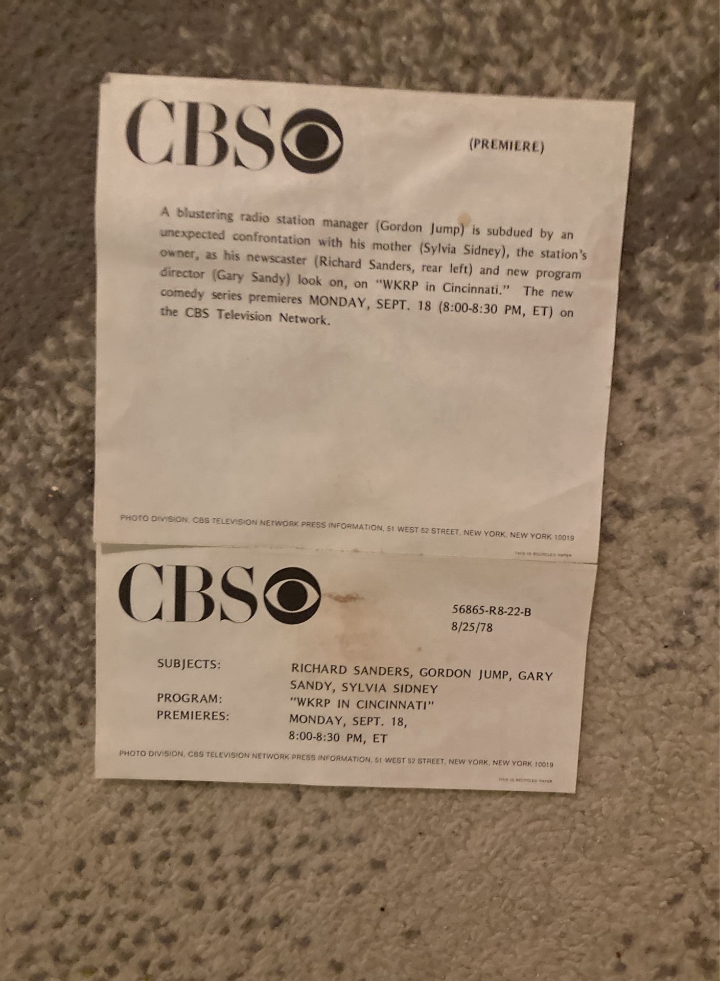 WKRP CBS Premiere Studio Ad for Sale in Grayslake, IL - OfferUp