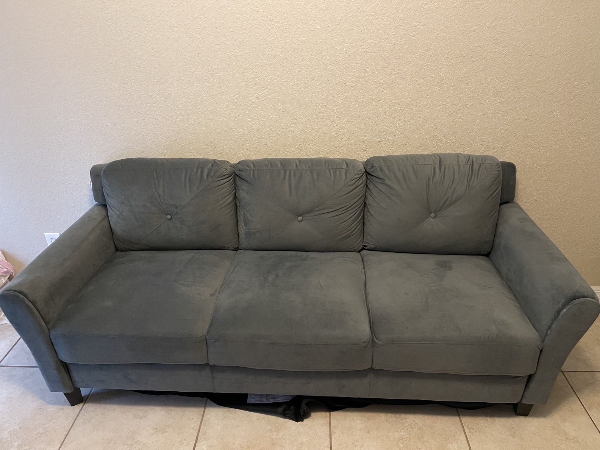 80” MICRO FABRIC DARK GREY SOFA for Sale in Fort Myers, FL - OfferUp