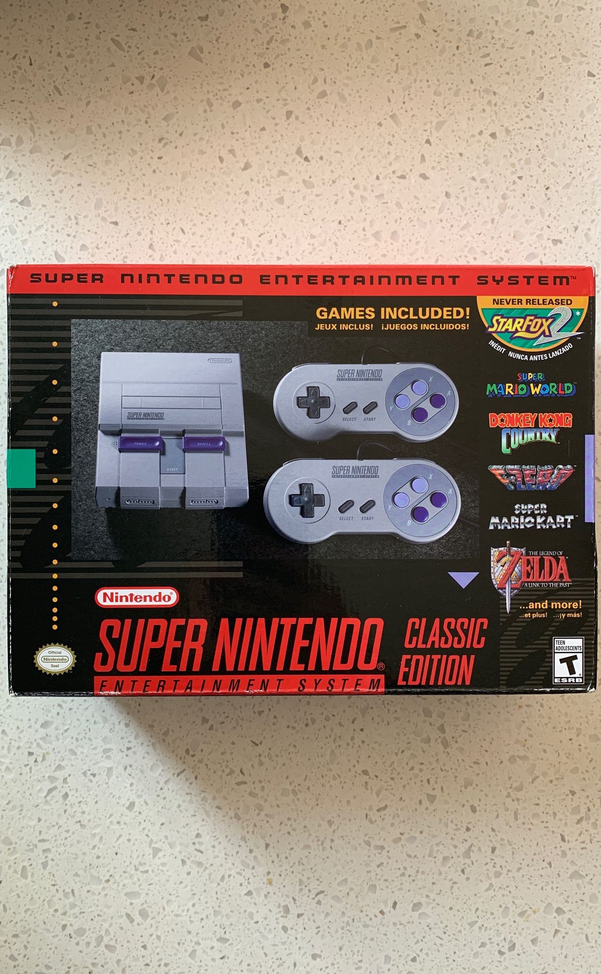 BRAND NEW Super Nintendo System with Preloaded Games AND Zip Up ...
