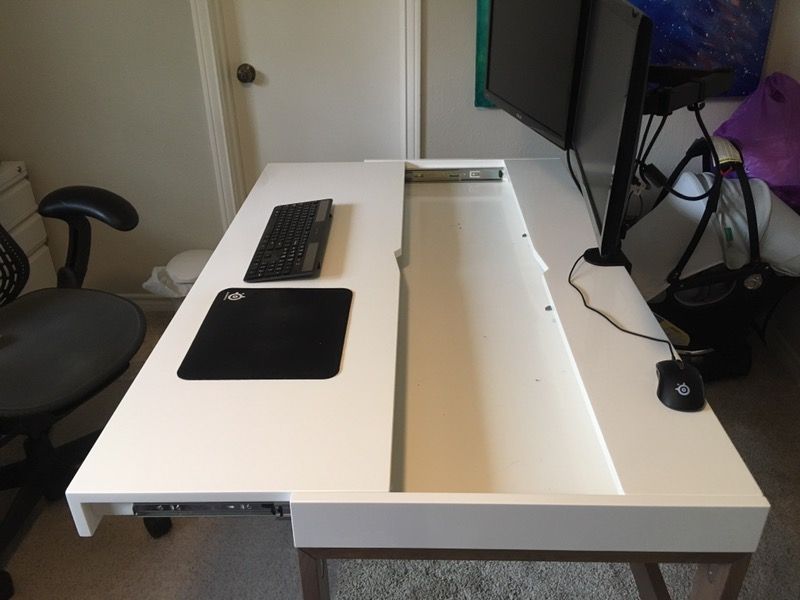 Selling my CB2 Chamber Desk Only Office Computer Desk White for Sale in Dallas TX OfferUp