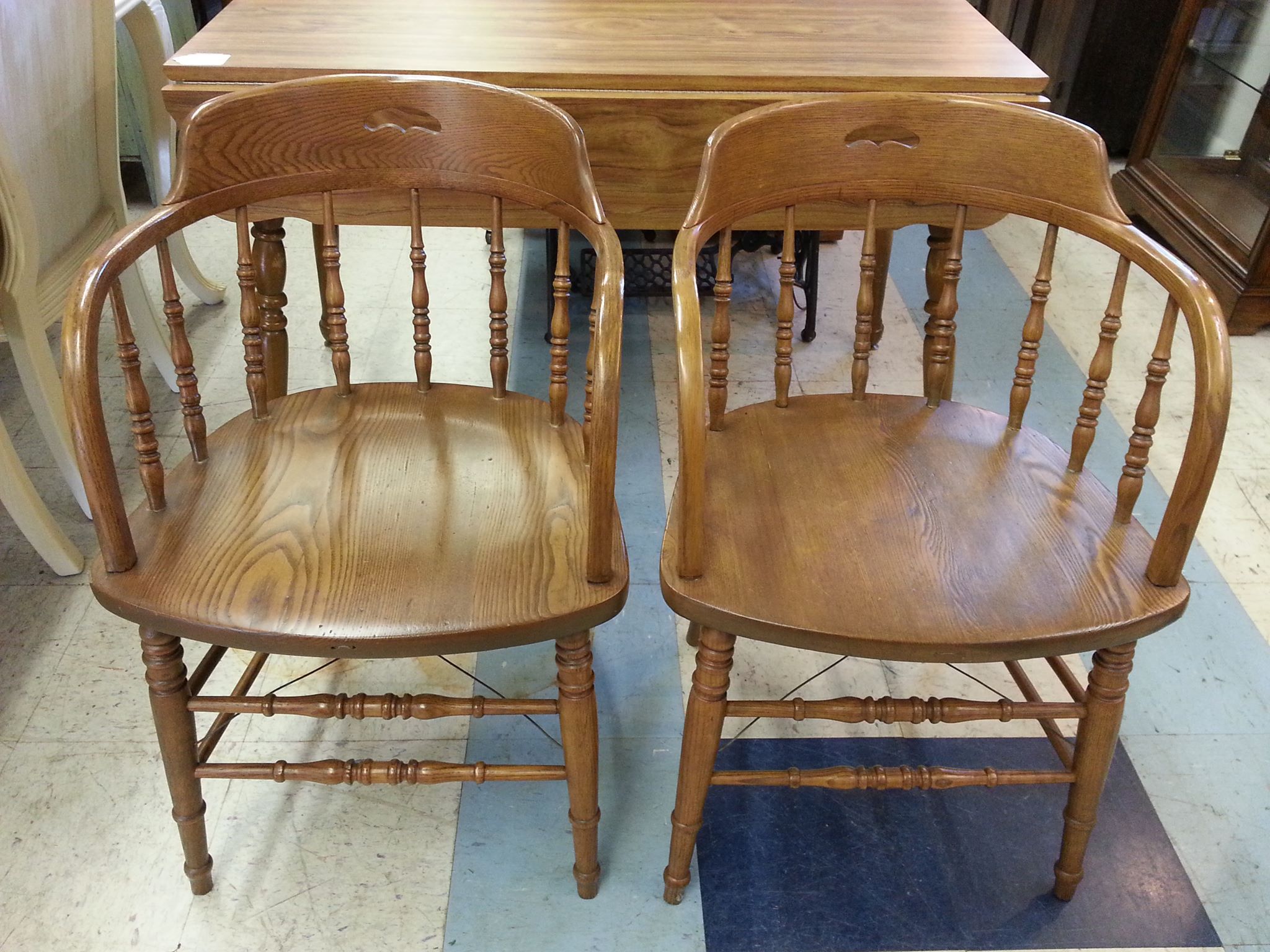 Vintage Oak Barrel Back Kitchen Chair for Sale in Bechtelsville, PA ...