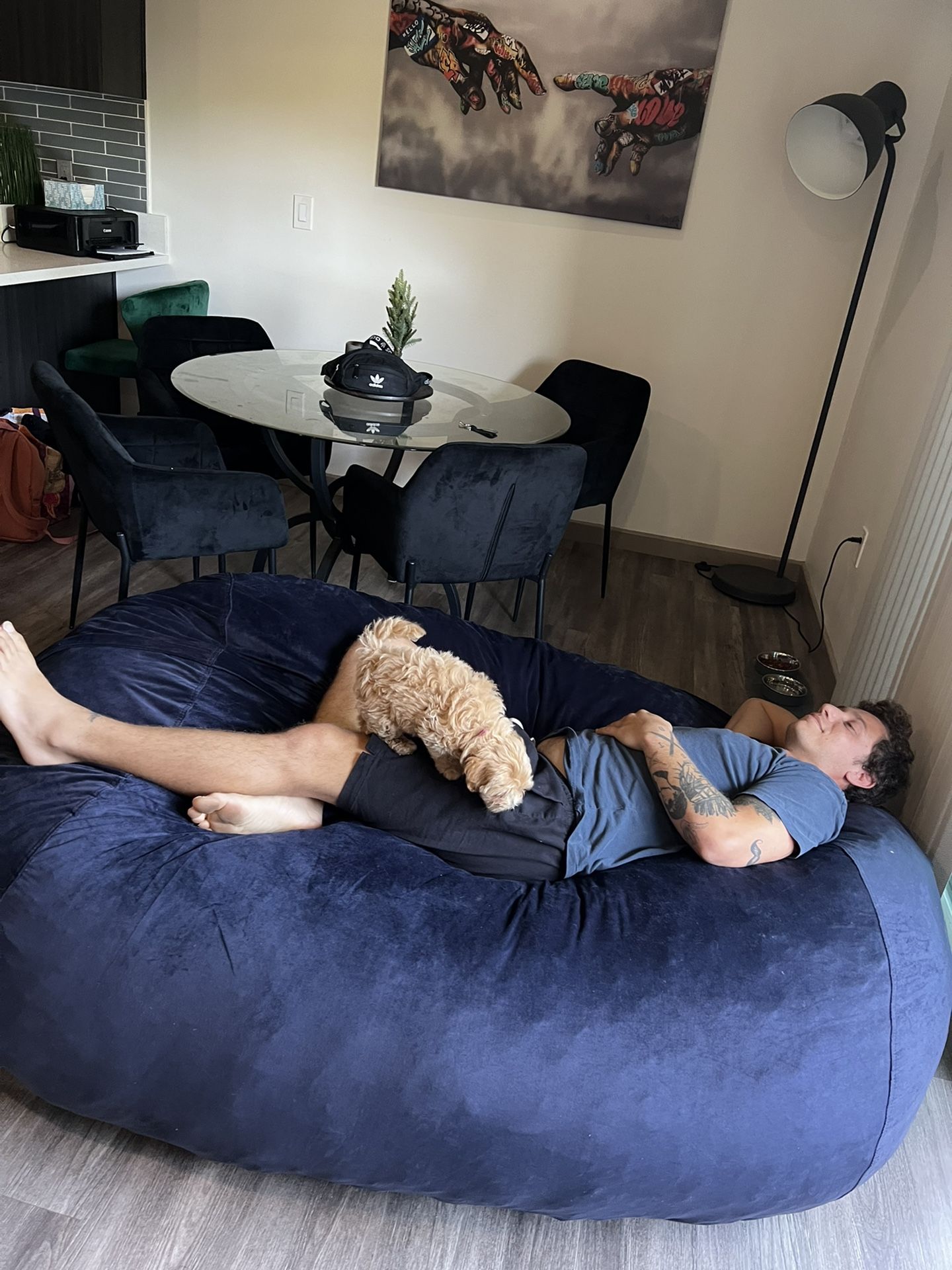 Memory foam bean bag couch store