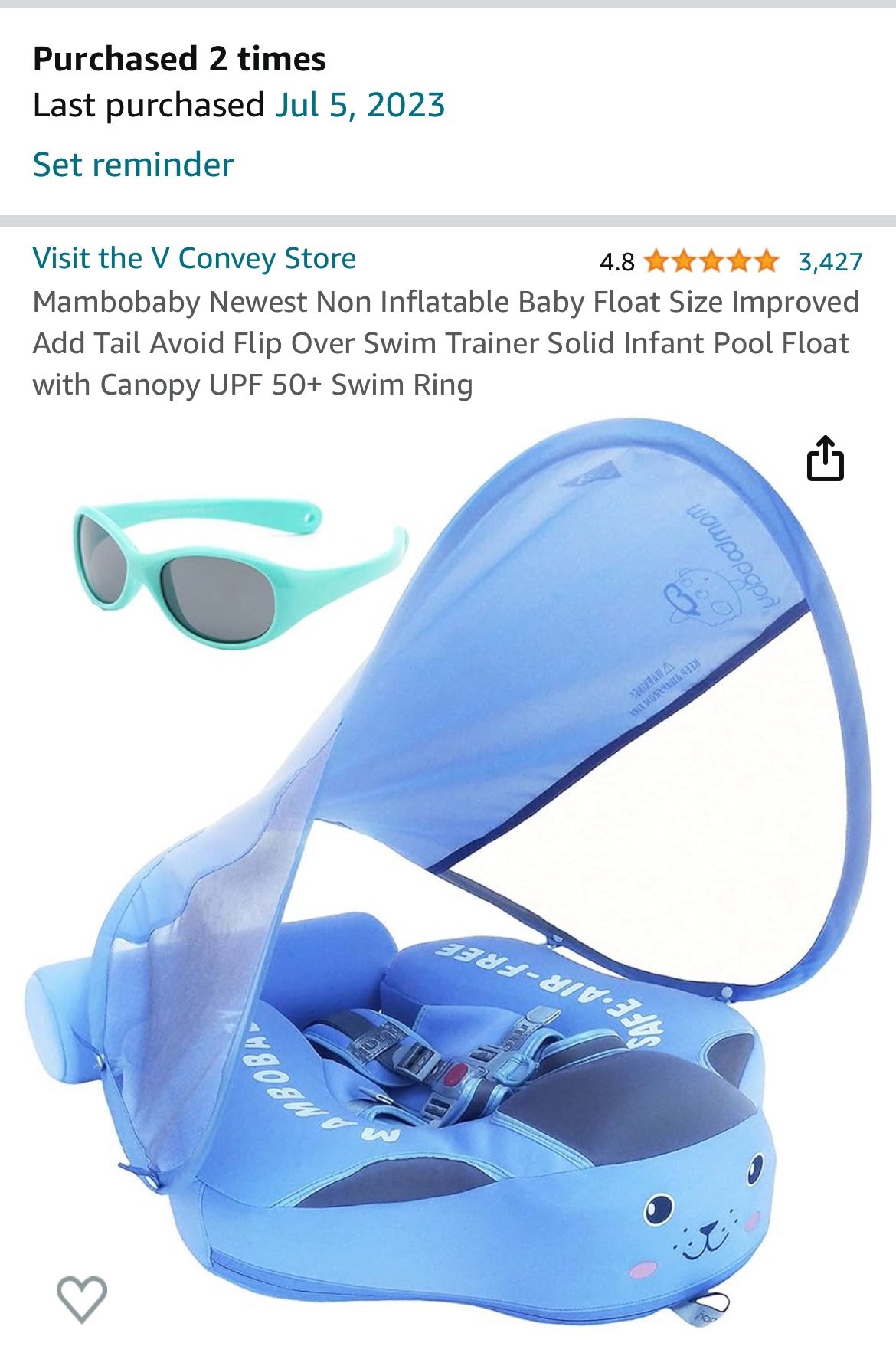 MAMBOBABY POOL FLOAT WITH CANOPY for Sale in Miami, FL - OfferUp