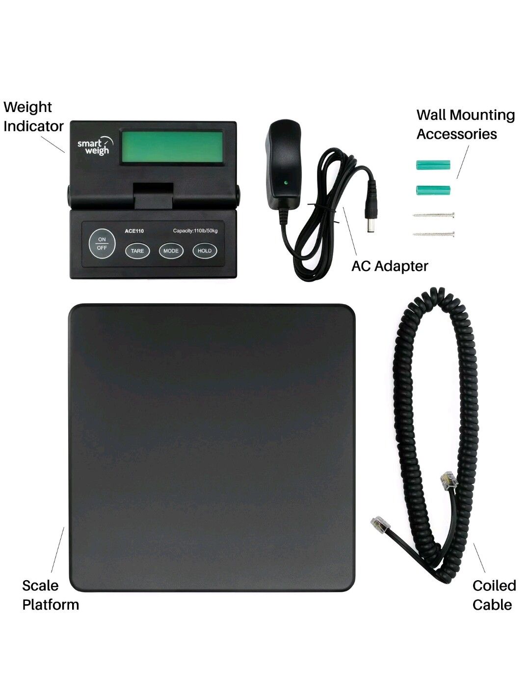 Smart Weigh Ace110 Digital Shipping and Postal Weight Scale 110 lbs x 0 ...