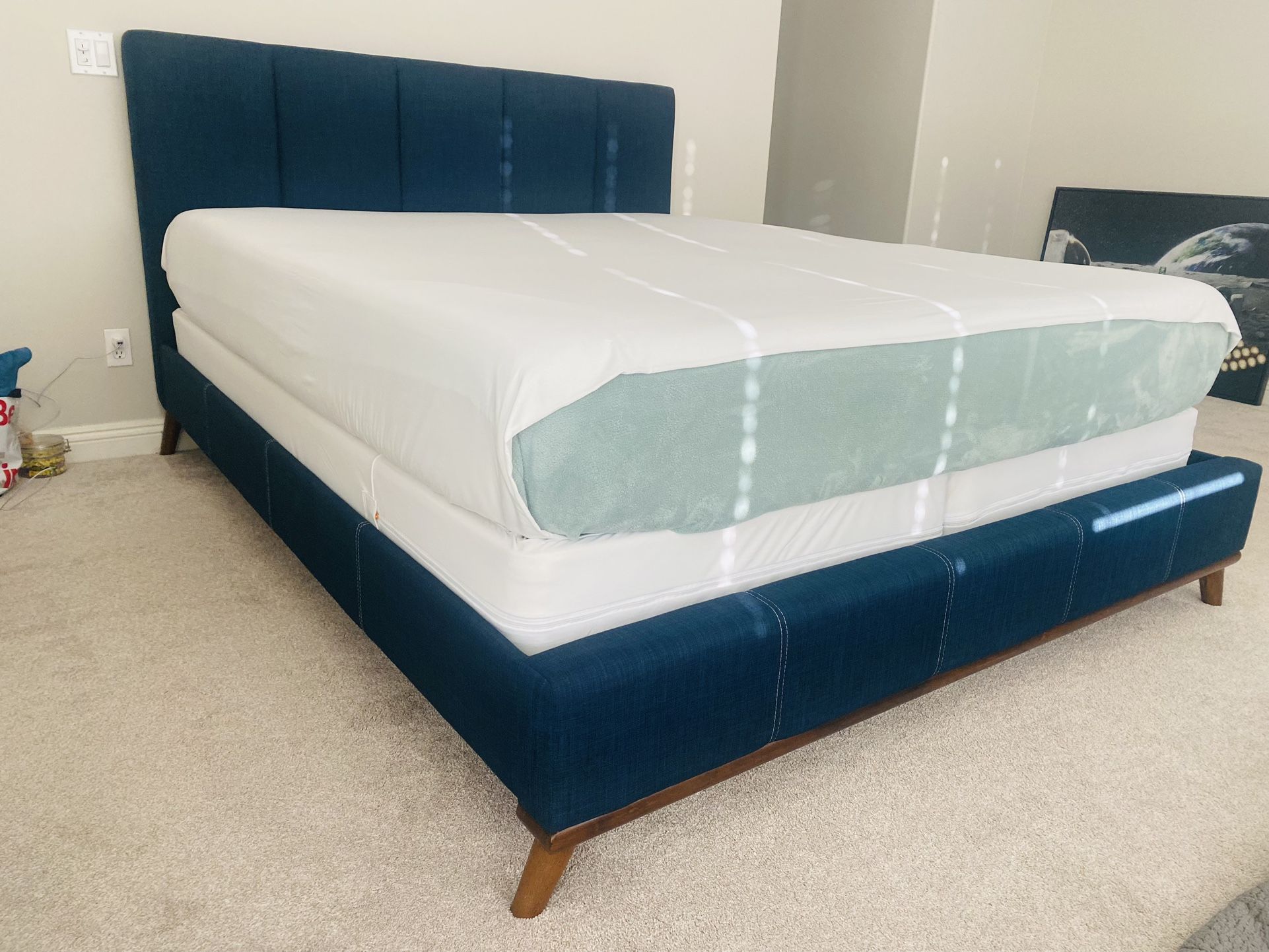 Cali King Bed Frame + Mattress + Box Springs for Sale in Redondo Beach ...