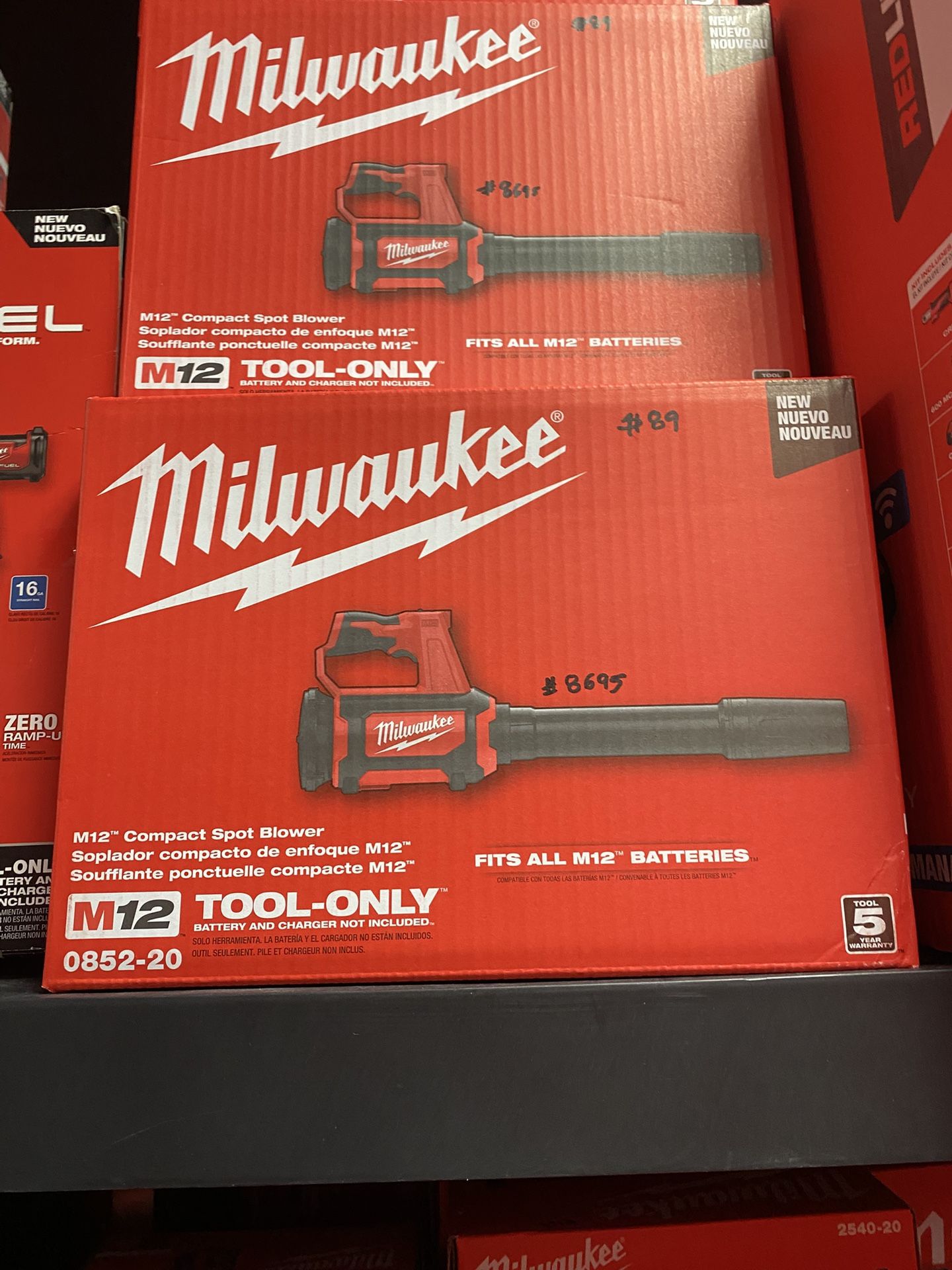 Milwaukee M12 12V Lithium-Ion Cordless Compact Spot Blower (Tool-Only ...