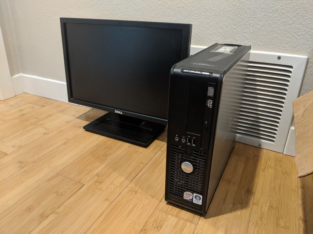 HP Optiplex 755 Desktop computer with sound system and monitor for Sale ...