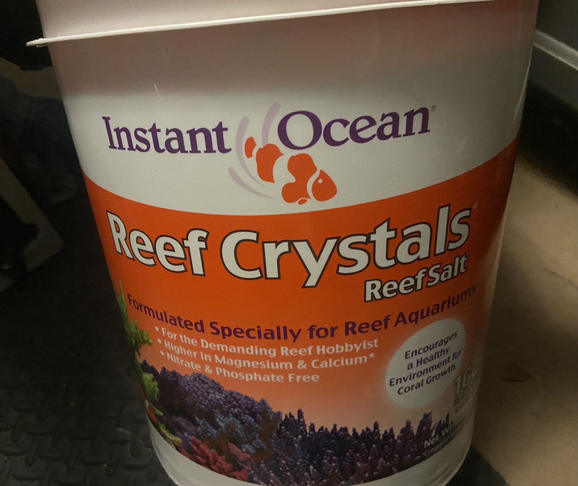 Instant Ocean Reef Crystals 44.8lb Full Saltwater Fish tank Salt for ...