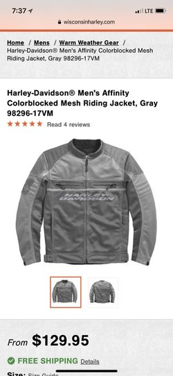 Harley-Davidson Men's Affinity Mesh Riding Jacket, Grey (Xxx-Large) Buy ...