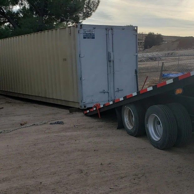 Conex Box Shipping Container Storage Shed Rv 5th Wheel Equipment Moving ...