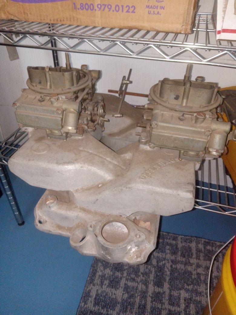 Small Block Chevrolet Offenhouser Cross Ram Intake Chevelle Camaro El ...