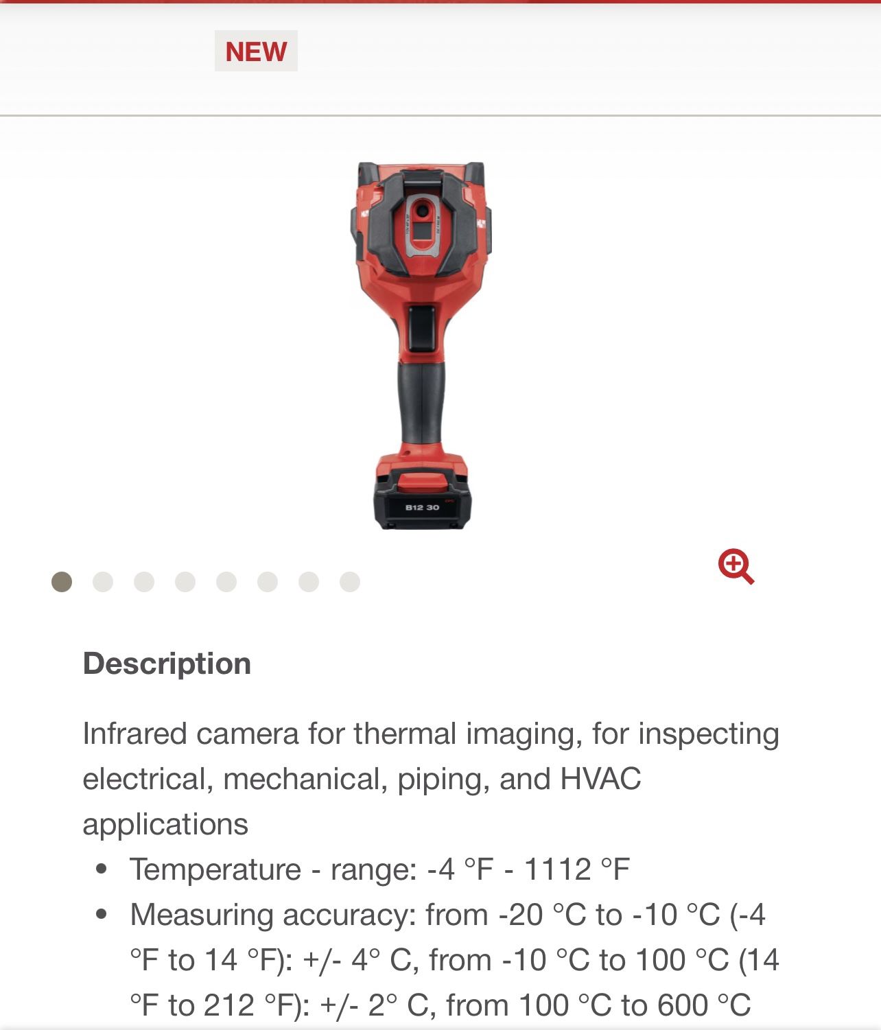 New!!! HILTI PT-C THERMAL SCANNER! Sound Recording And Still Photos ...