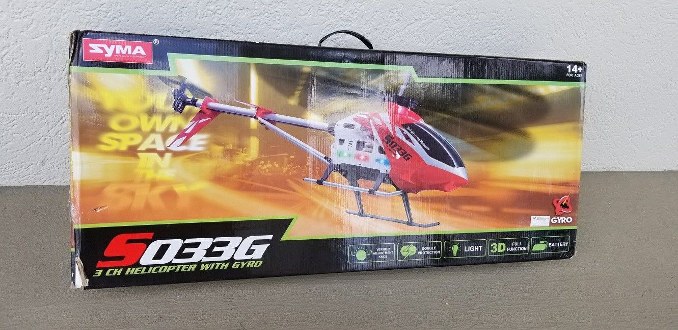 SYMA S033G HUGE Helicopter 1-Test ONLY 1/2 OFF! XTRA ($50) For Sale In ...