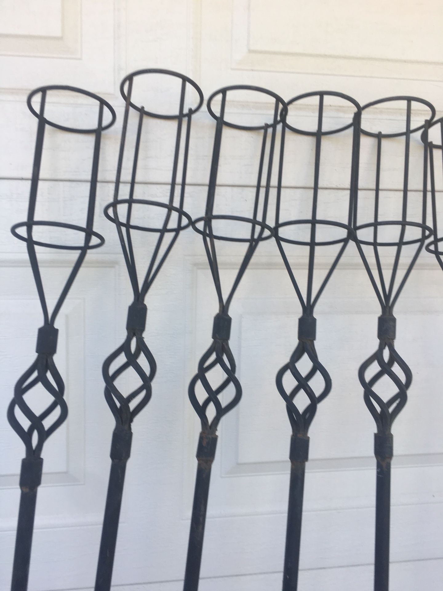 8 Wrought Iron Tiki Torch Holders. $20 for all or $3 EACH for Sale in ...