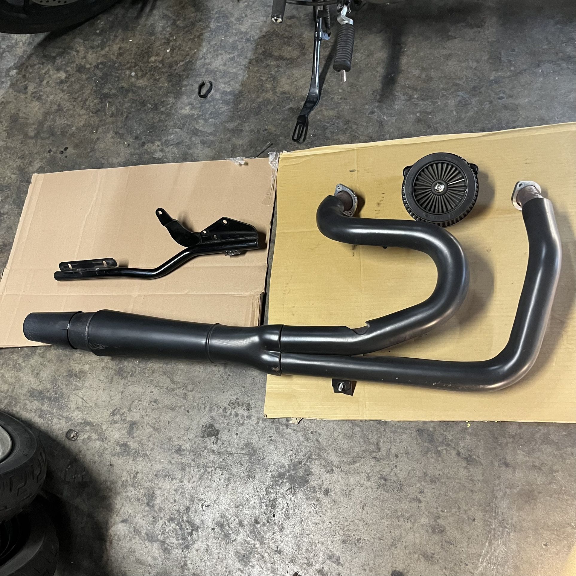 Harley Sportster Thunderheader 2 Into 1 Exhaust Pipes Intake Parts for ...