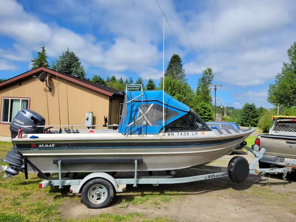 Almar 19' Aluminum Fishing Boat 90hp for Sale in Vader, WA - OfferUp