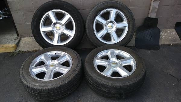 Chevy Tahoe LTZ 20 inch rims and tires 6 lug fits suburban, truck for ...