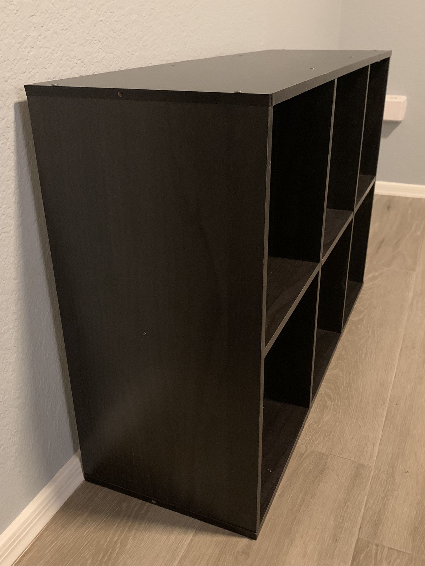 36W x 24H x 12D Black/Dark Brown 8 Cube Storage Shelving Cubby Cabinet ...