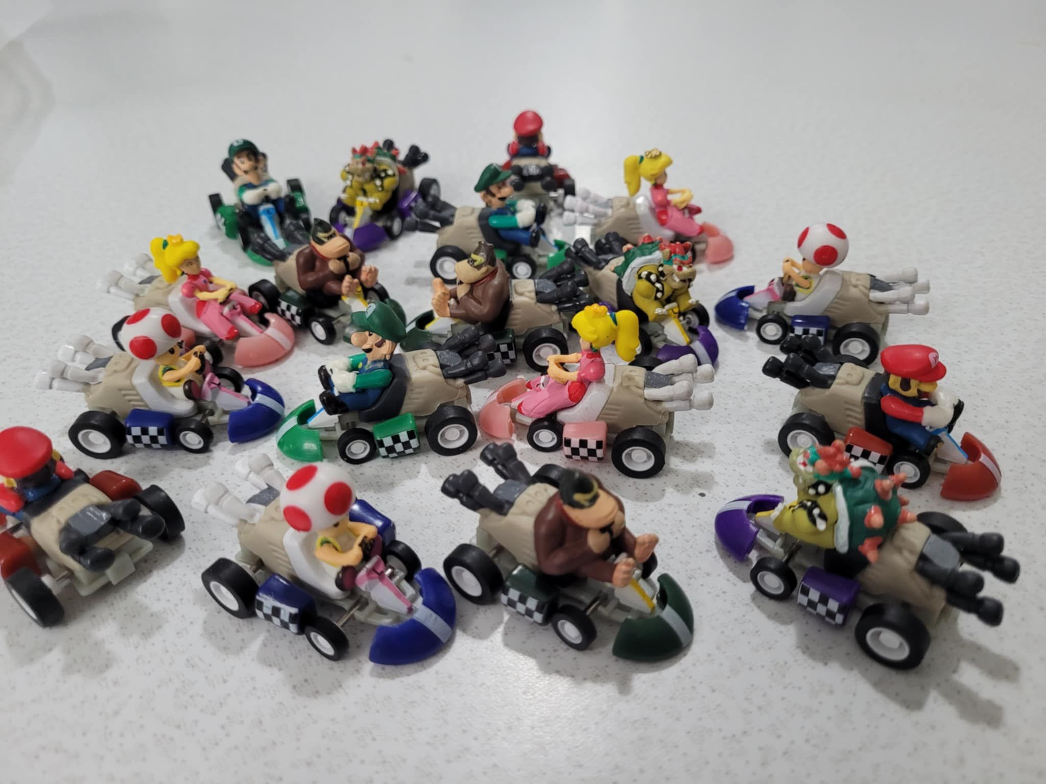 Lot Of 19 - Super Mario Brothers Cart Pull Pack 2 Inch Racer Car Toys ...