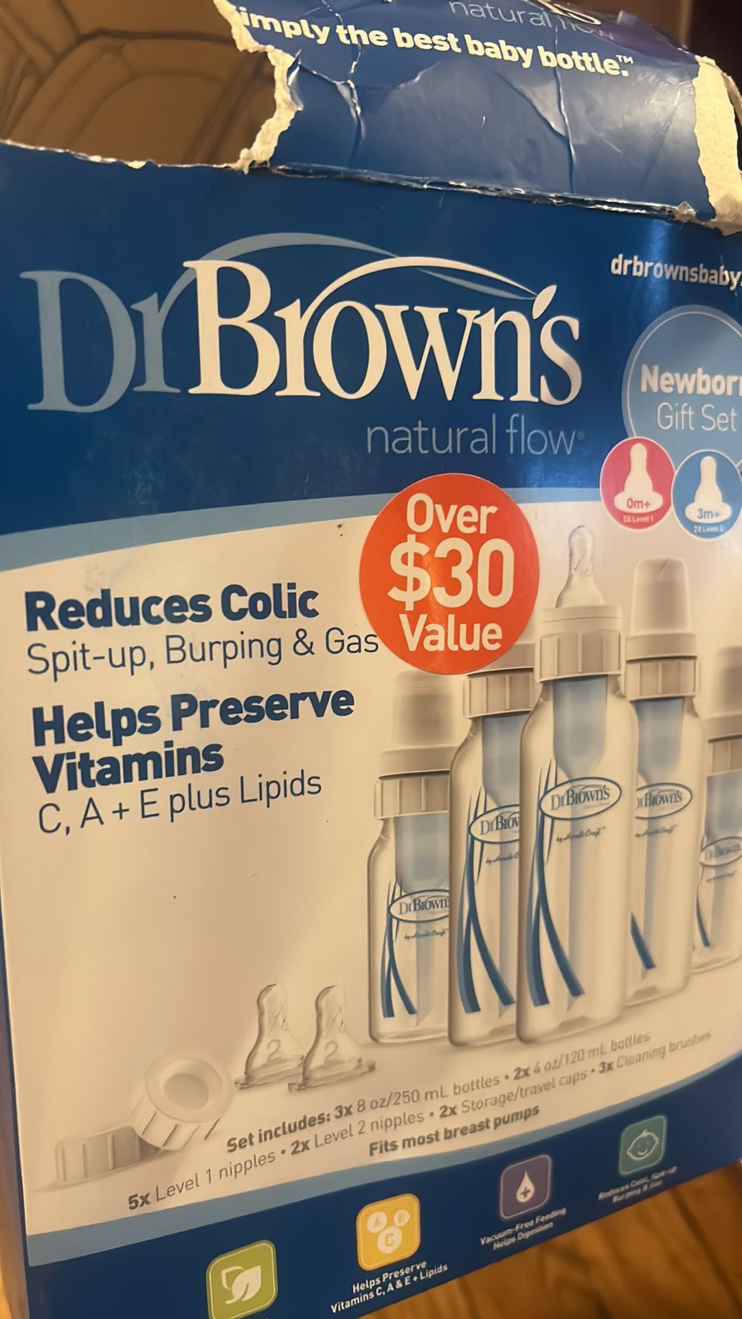 Dr. Brown's Natural Flow Baby Bottle Newborn Gift Set Box for Sale in ...