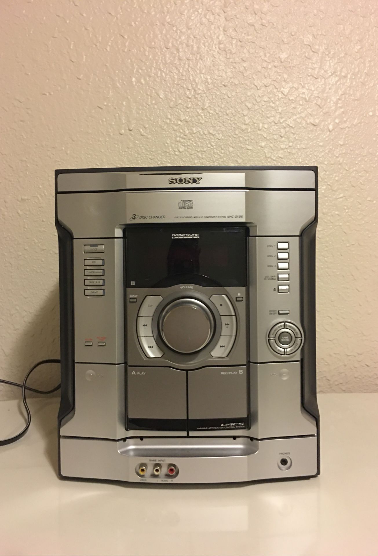 Sony 3 disk changer stereo two aiwa 2 way bass speakers included for ...