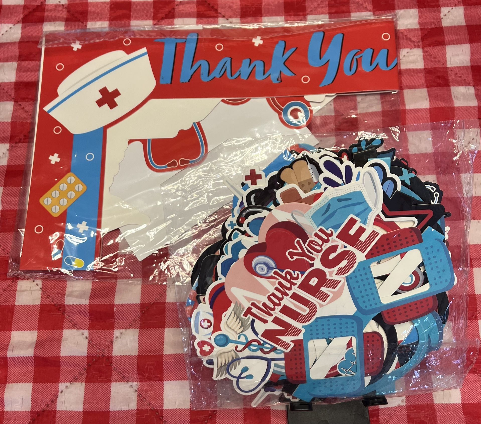 Thank You Nurses Photo Booth Props With Photo Frame And 14 Pc Paper ...