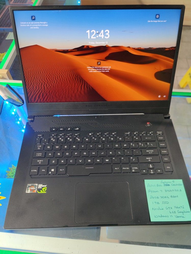 ASUS ROG Zephyrus G Gaming Laptop 15.6" Ryzen 7 24GB DDR4 Ram 1TB SSD ...