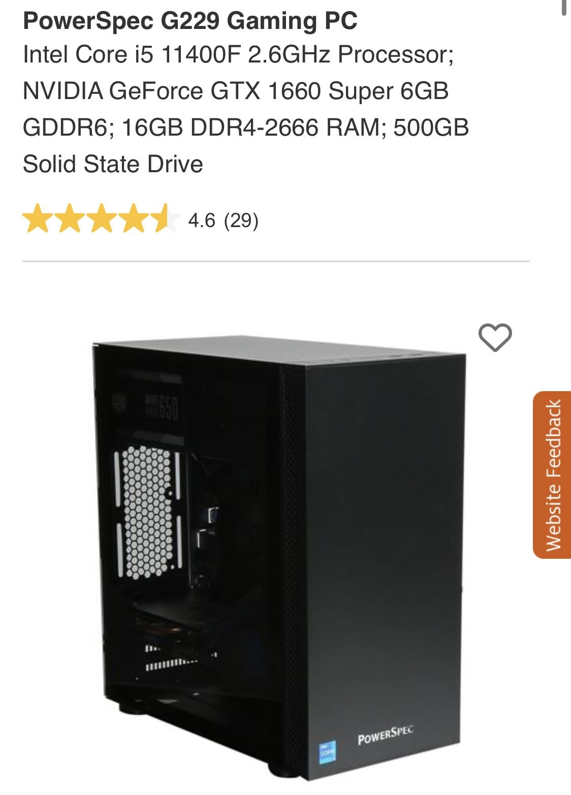 Powerspec G229 Gaming PC + Stock Keyboard/Mouse for Sale in Dallas, TX ...