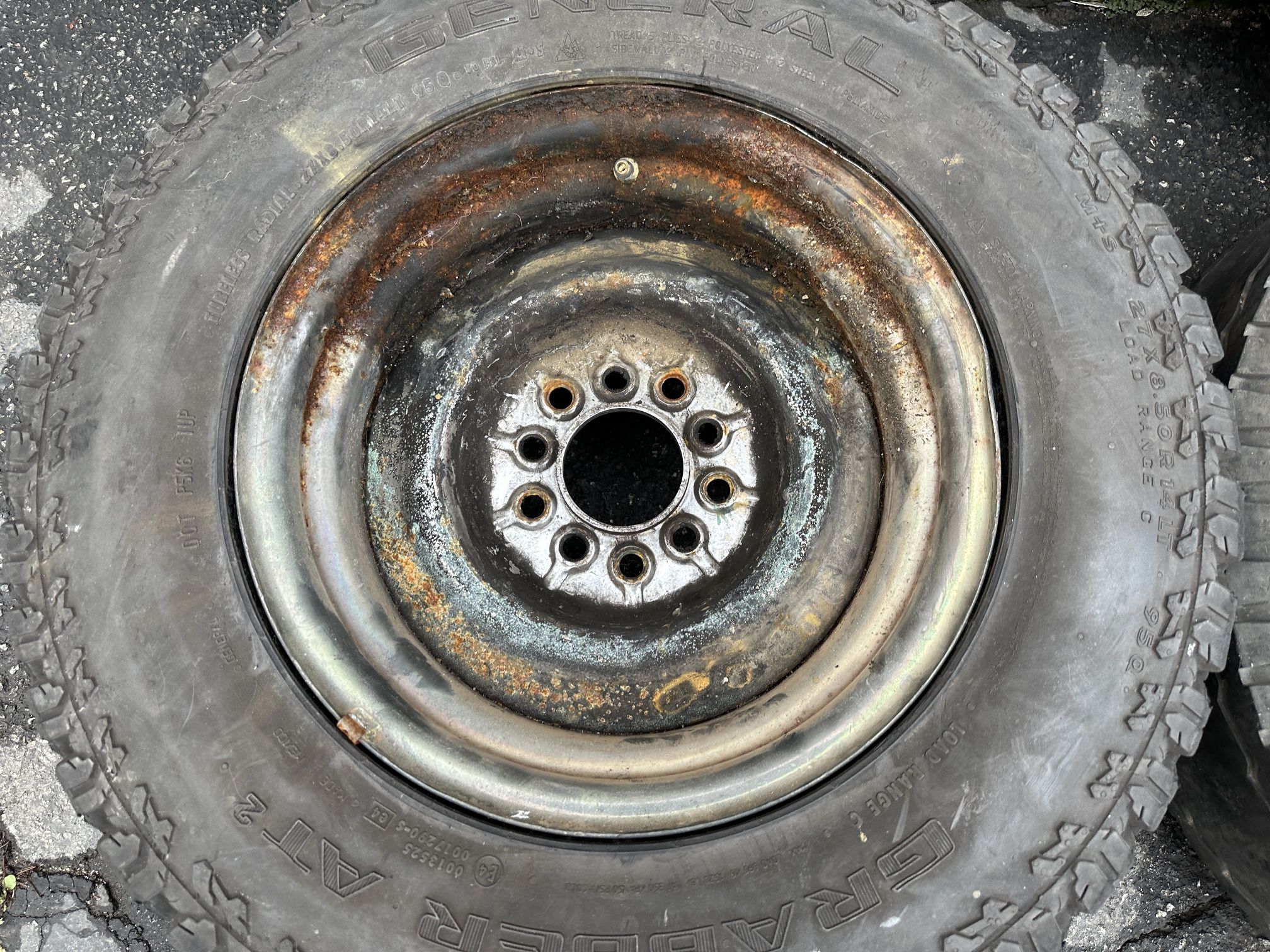 14 inch baby moon rims with old tires. 5 lug classic cars for Sale in ...