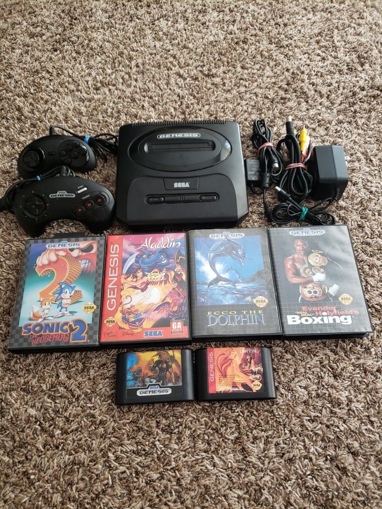 Sega Genesis Model 2 With 6 Games for Sale in Bellevue, WA - OfferUp